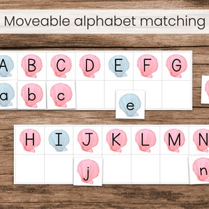 Summer Moveable Alphabet Seashell Activities (montessori Preschool ...