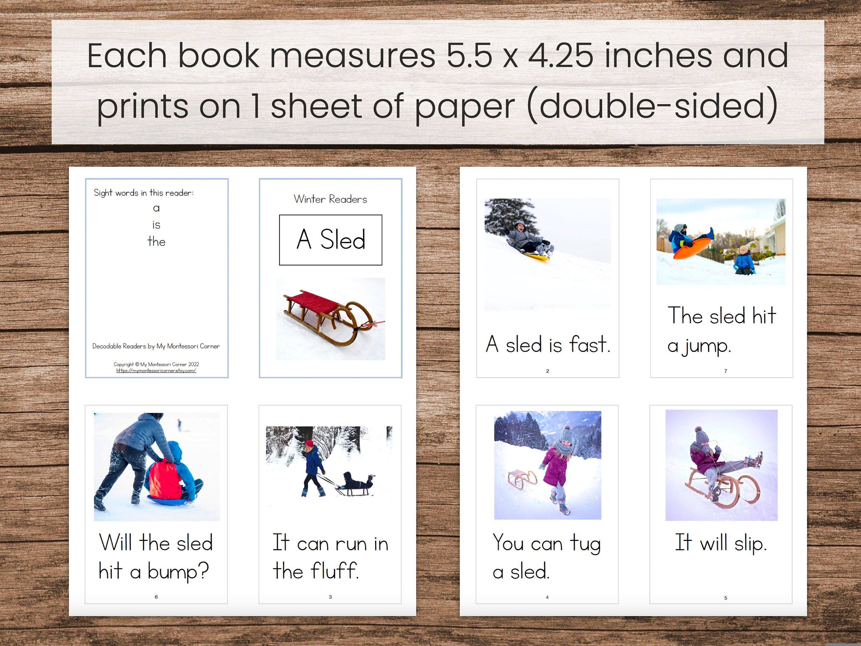 Winter Reading Bundle (montessori Pink, Blue and Green Series) - Etsy