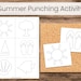 Summer Fun Punching or Tracing Activity (montessori Preschool Fine ...