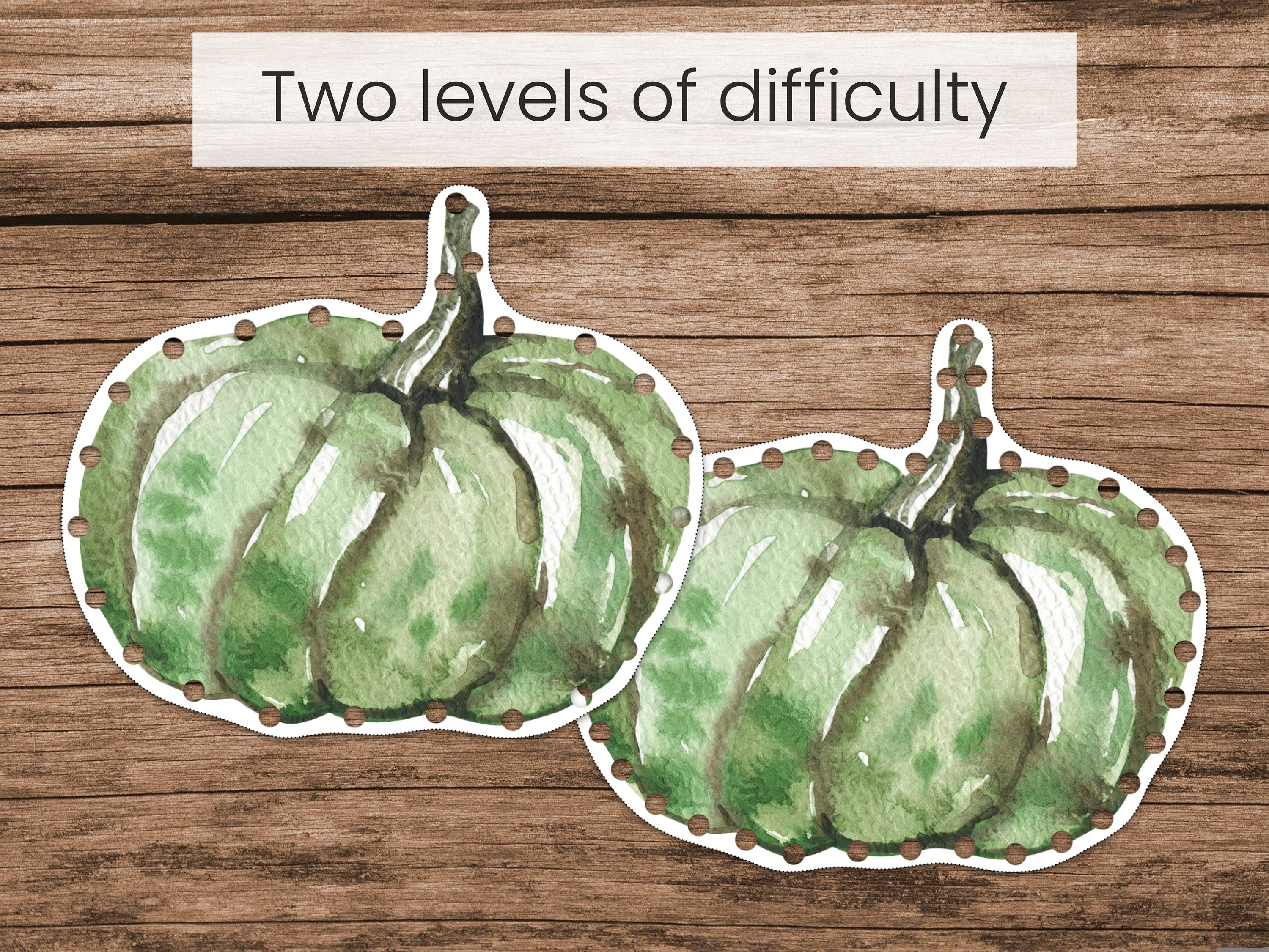 Fall Forest Lacing Cards, Watercolor (montessori Preschool Fine Motor ...