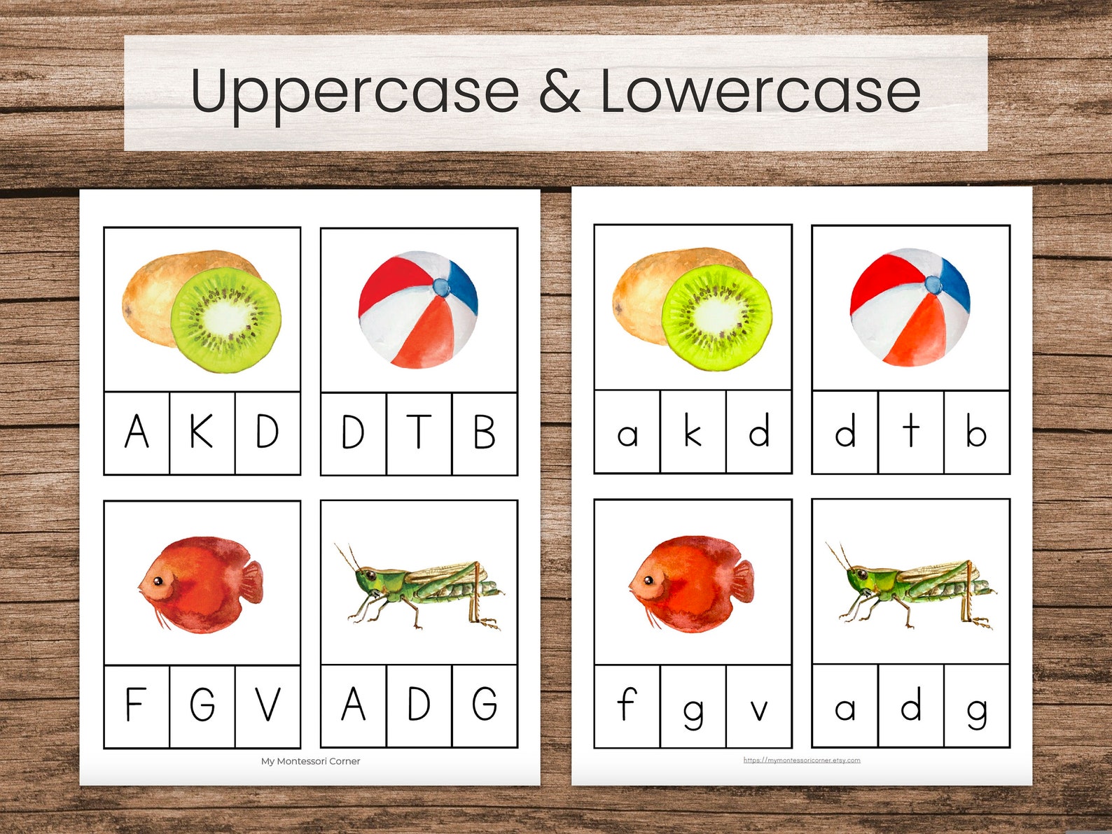 Summer Beginning Sounds Clip Cards montessori Preschool Phonics ...