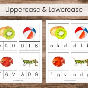 Summer Beginning Sounds Clip Cards (montessori Preschool Phonics ...