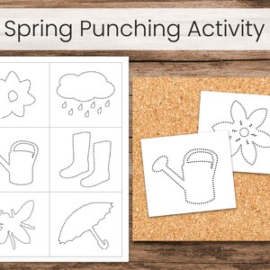Spring Garden Punching or Tracing Activity (montessori Fine Motor ...