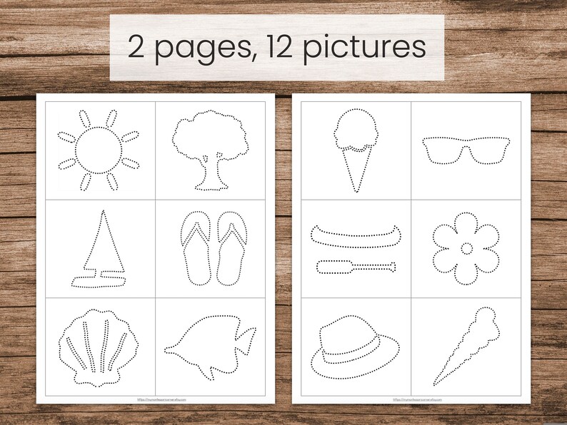 Summer Fun Punching or Tracing Activity (montessori Preschool Fine ...