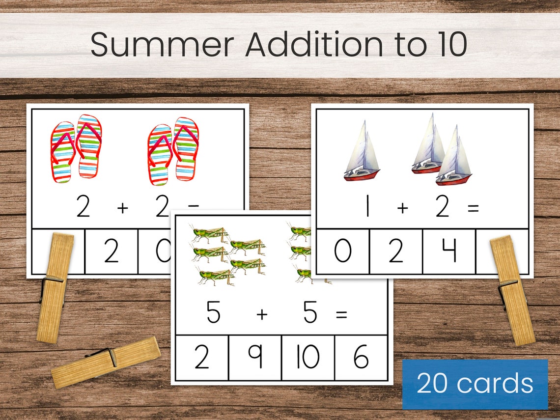 Summer Preschool Activity Bundle montessori Printable - Etsy