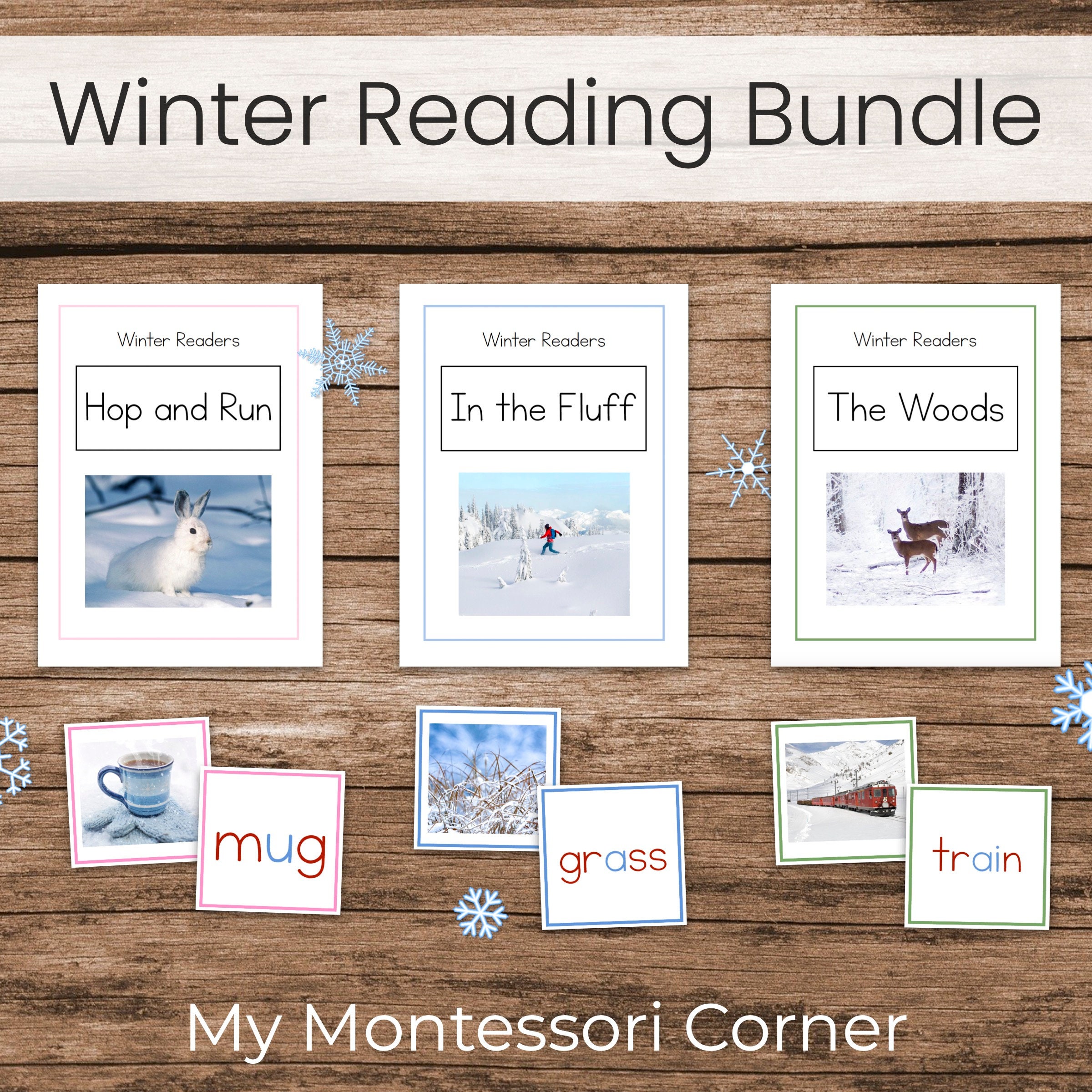 Winter Reading Bundle (montessori Pink, Blue and Green Series) - Etsy
