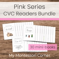 PINK SERIES Phonetic Word Lists • Montessori • Educational Material ...