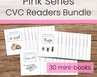 Montessori Pink Series Readers Bundle (CVC Decodable Books) - Etsy