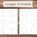 Geometric Shapes Punching or Tracing (montessori Fine Motor Printable ...