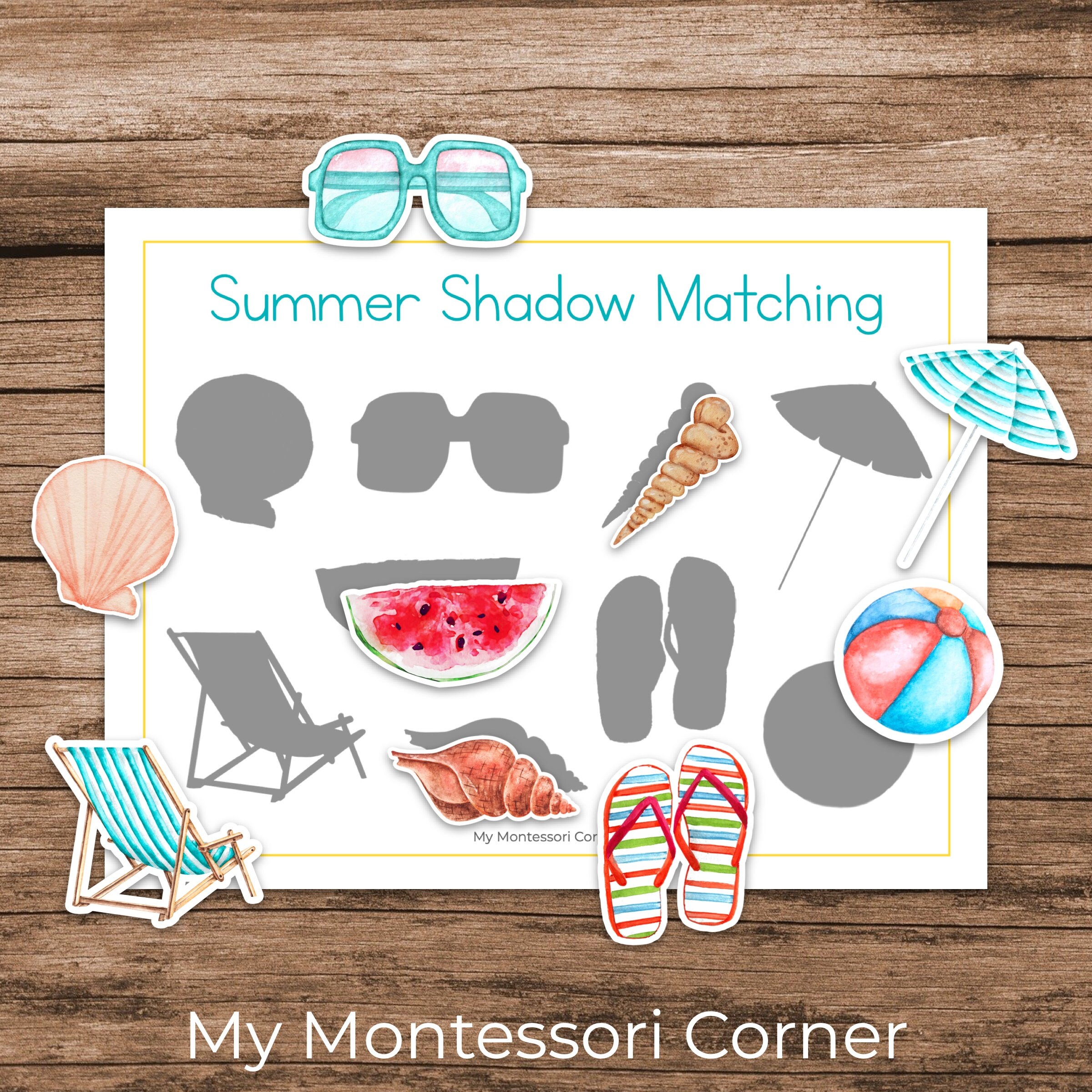 Seasons of the Year Shadow Matching and Sorting Mats preschool Learning ...