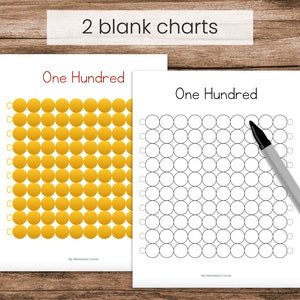 Montessori Golden Beads Hundred Chart Printable, Math Extension ...