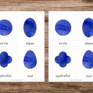 Montessori Geometric Shapes 3-part Cards and Control Chart: Homeschool ...
