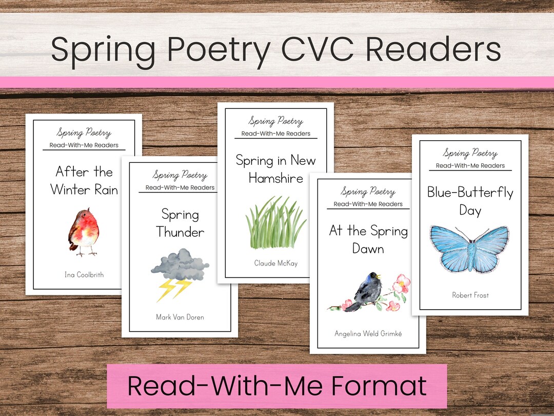 Spring Poetry Read-with-me Readers (decodable CVC and Sight Words) - Etsy