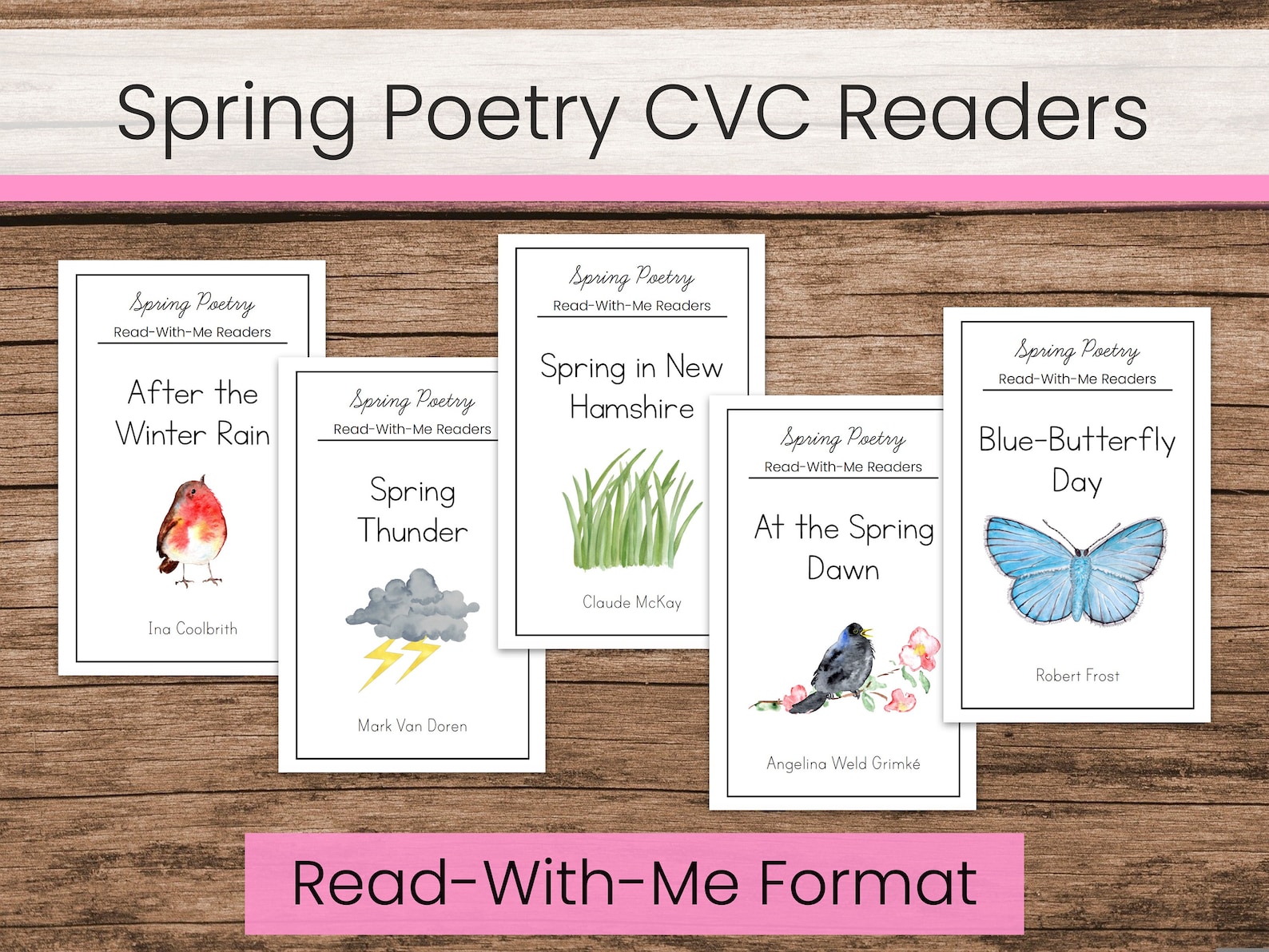 Spring Poetry Read-with-me Readers (decodable CVC and Sight Words) - Etsy
