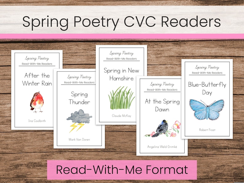 Spring Poetry Read-with-me Readers (decodable CVC and Sight Words) - Etsy