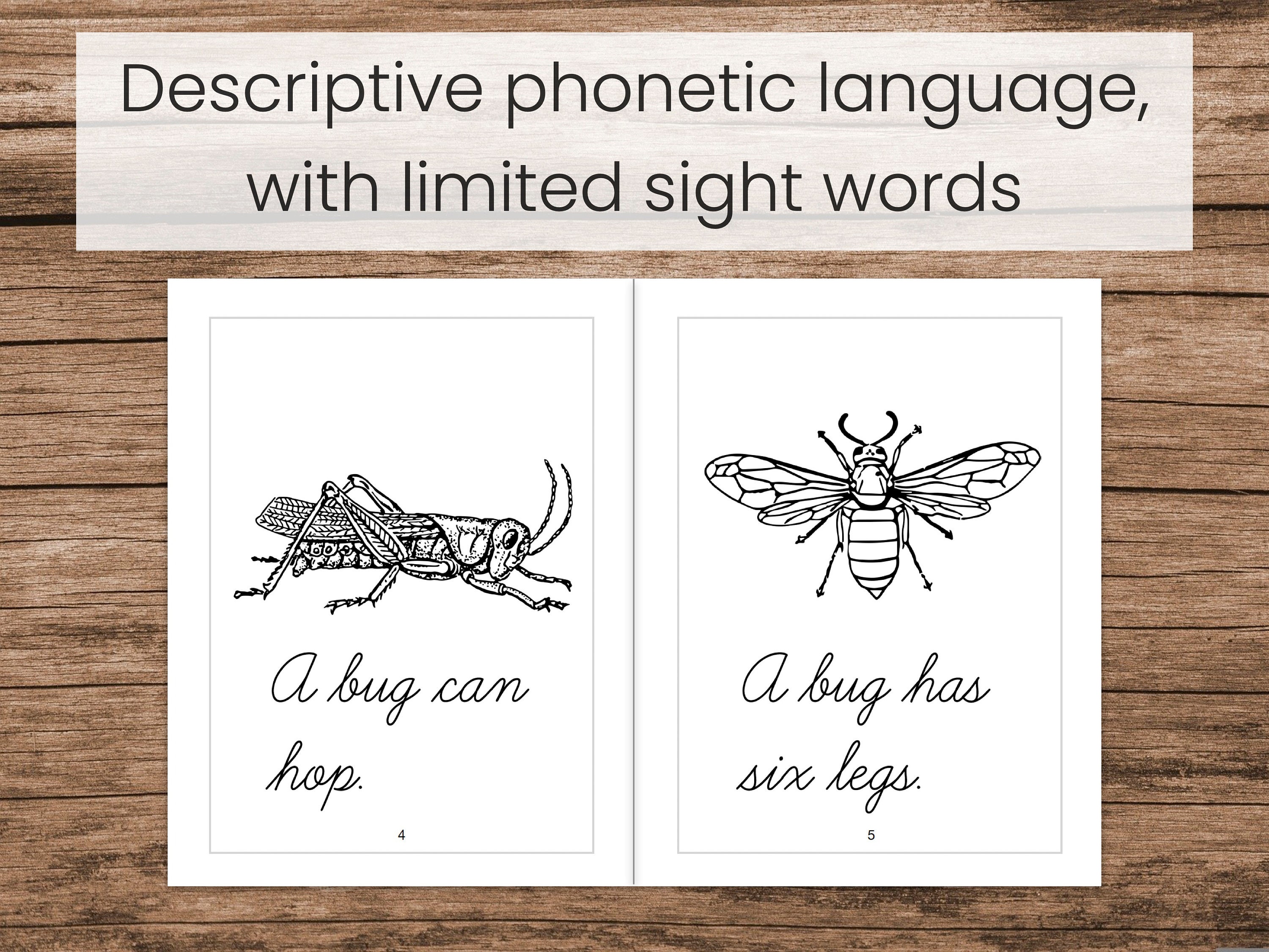 CURSIVE Pink Series Color-me Readers (montessori Phonetic Reading Books ...