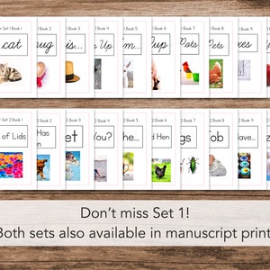 CURSIVE Pink Series Readers Set 2 (montessori CVC Reading Books) - Etsy