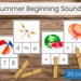 Summer Beginning Sounds Clip Cards montessori Preschool Phonics ...