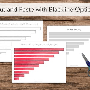 Montessori Red Rods Printable Activities - Etsy