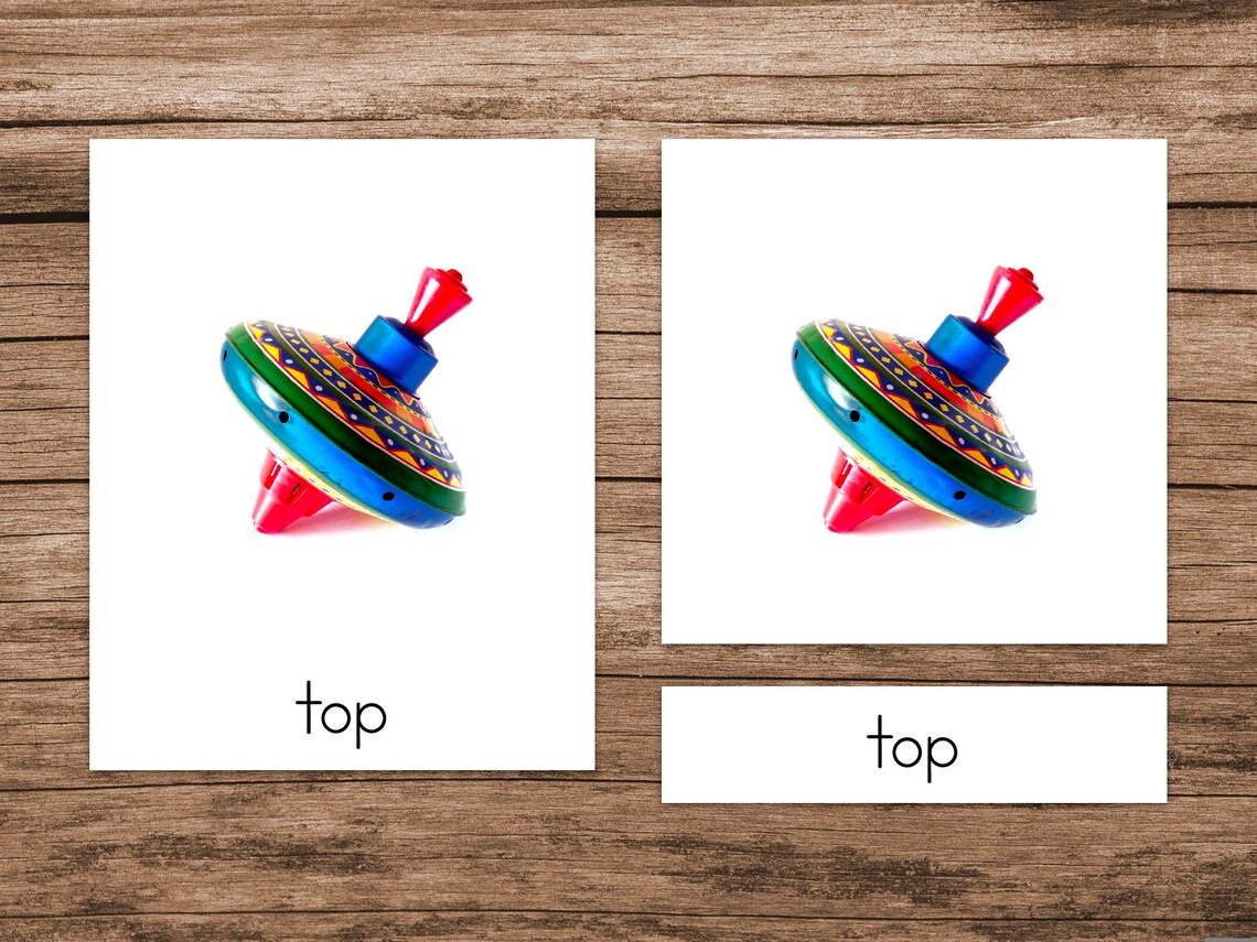 Toys Montessori 3-part Cards: Homeschool Preschool Printable - Etsy