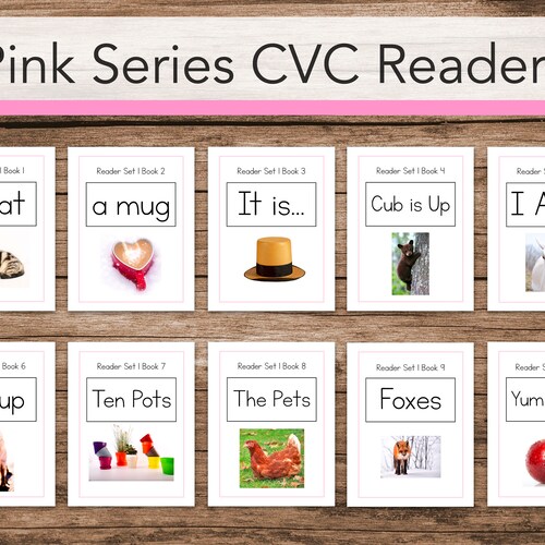 Montessori Pink Series Readers Bundle CVC Decodable Books - Etsy