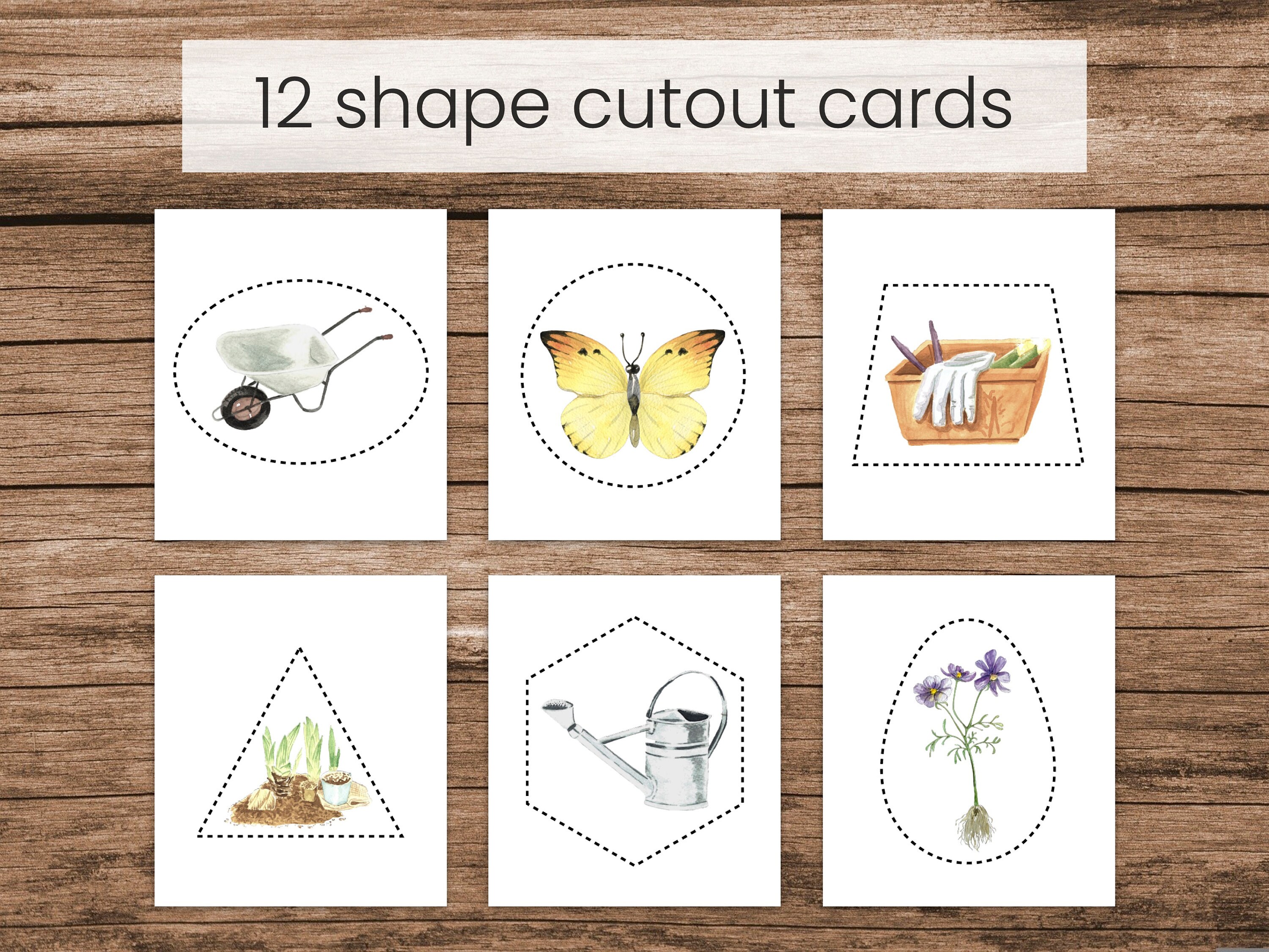 Gardening Scissors Practice Strips and Puzzles (preschool Fine Motor ...