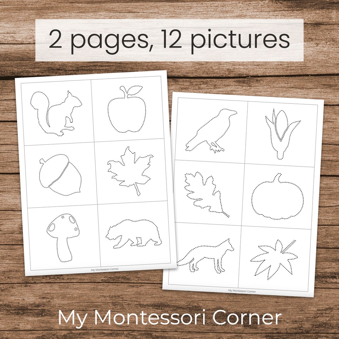 Fall Punching or Tracing Activity (montessori Preschool Fine Motor ...