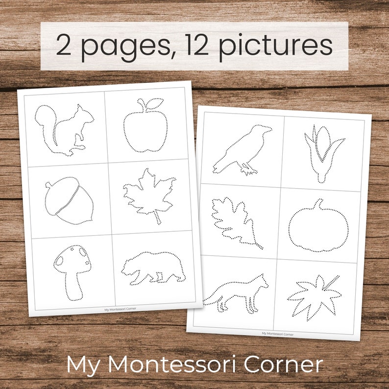 Fall Punching or Tracing Activity (montessori Preschool Fine Motor ...