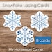 Winter Lacing Cards, Snowflakes printable Preschool Fine Motor Activity ...