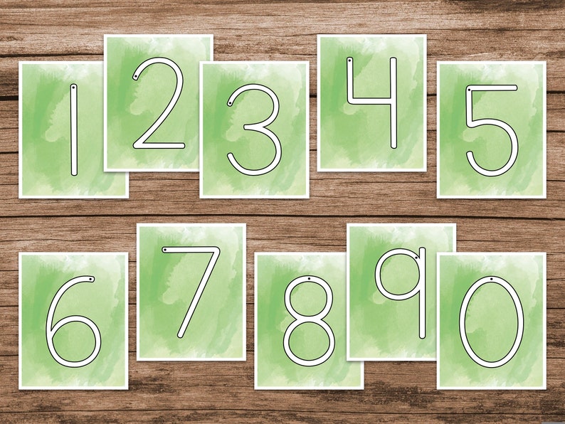 Number Tracing Cards: Montessori Sandpaper Numbers (homeschool ...