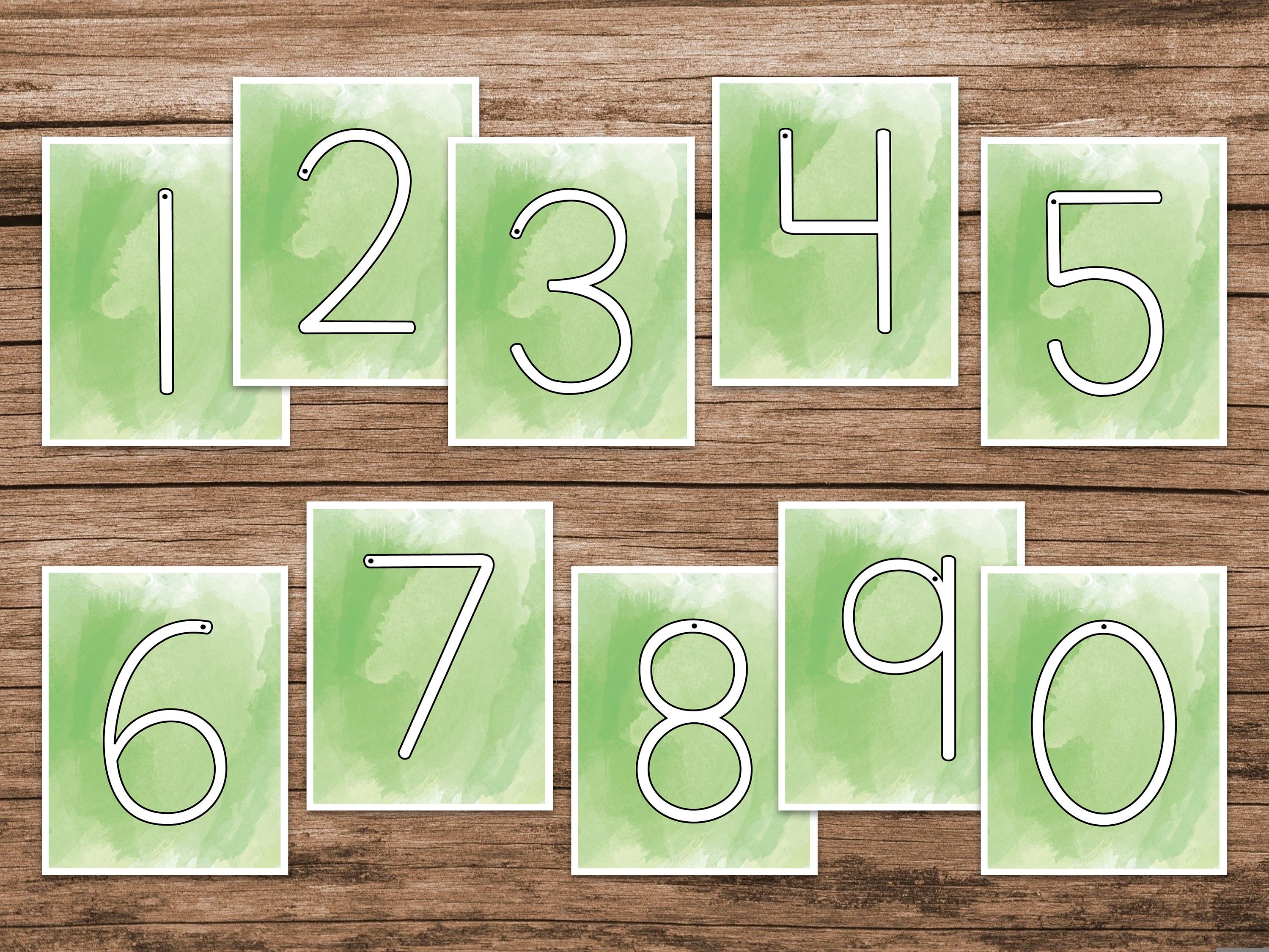 Number Tracing Cards: Montessori Sandpaper Numbers (homeschool ...