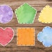 Geometric Shapes Lacing Cards, Watercolor (printable Preschool Fine ...