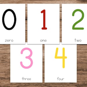 Montessori Number 3-part Cards (printable Preschool Materials) - Etsy