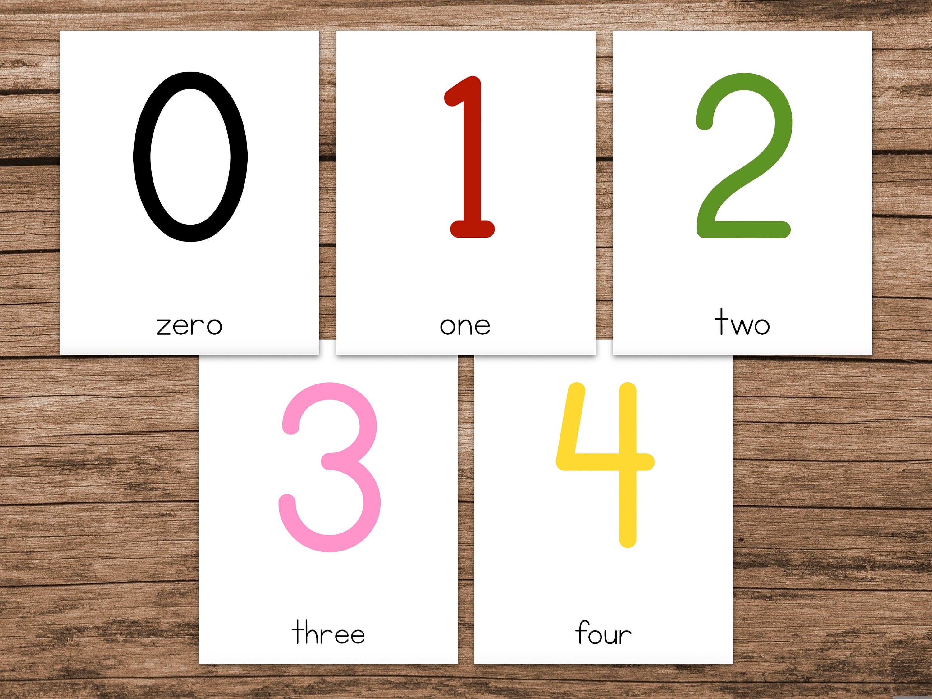 Montessori Number 3-part Cards printable Preschool Materials - Etsy