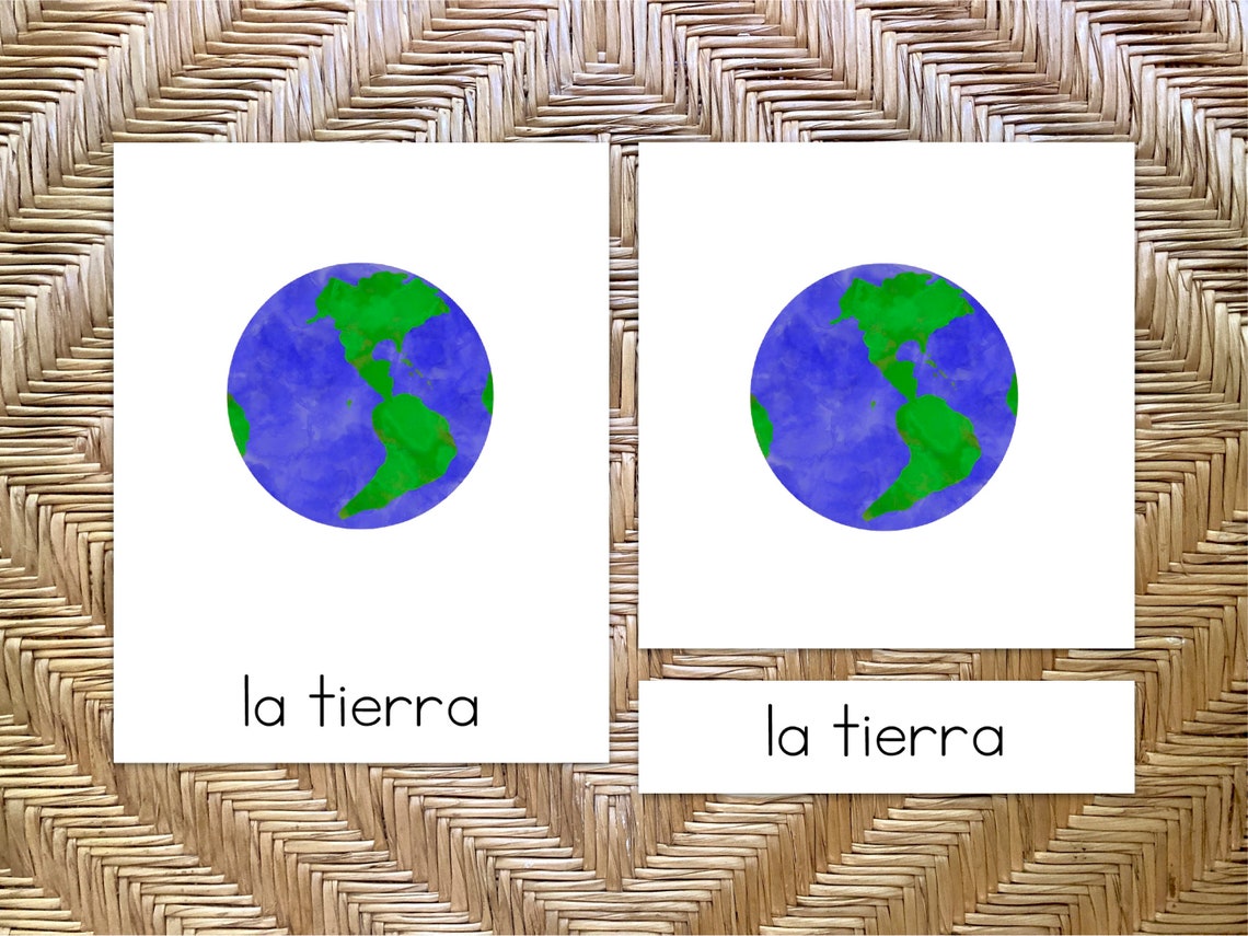 SPANISH 3-part Cards Basics Bundle: Shapes, Colors, Numbers, Nature ...