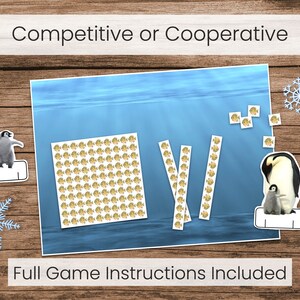 Winter Penguin Math Game: Place Value and Decimal System Practice - Etsy