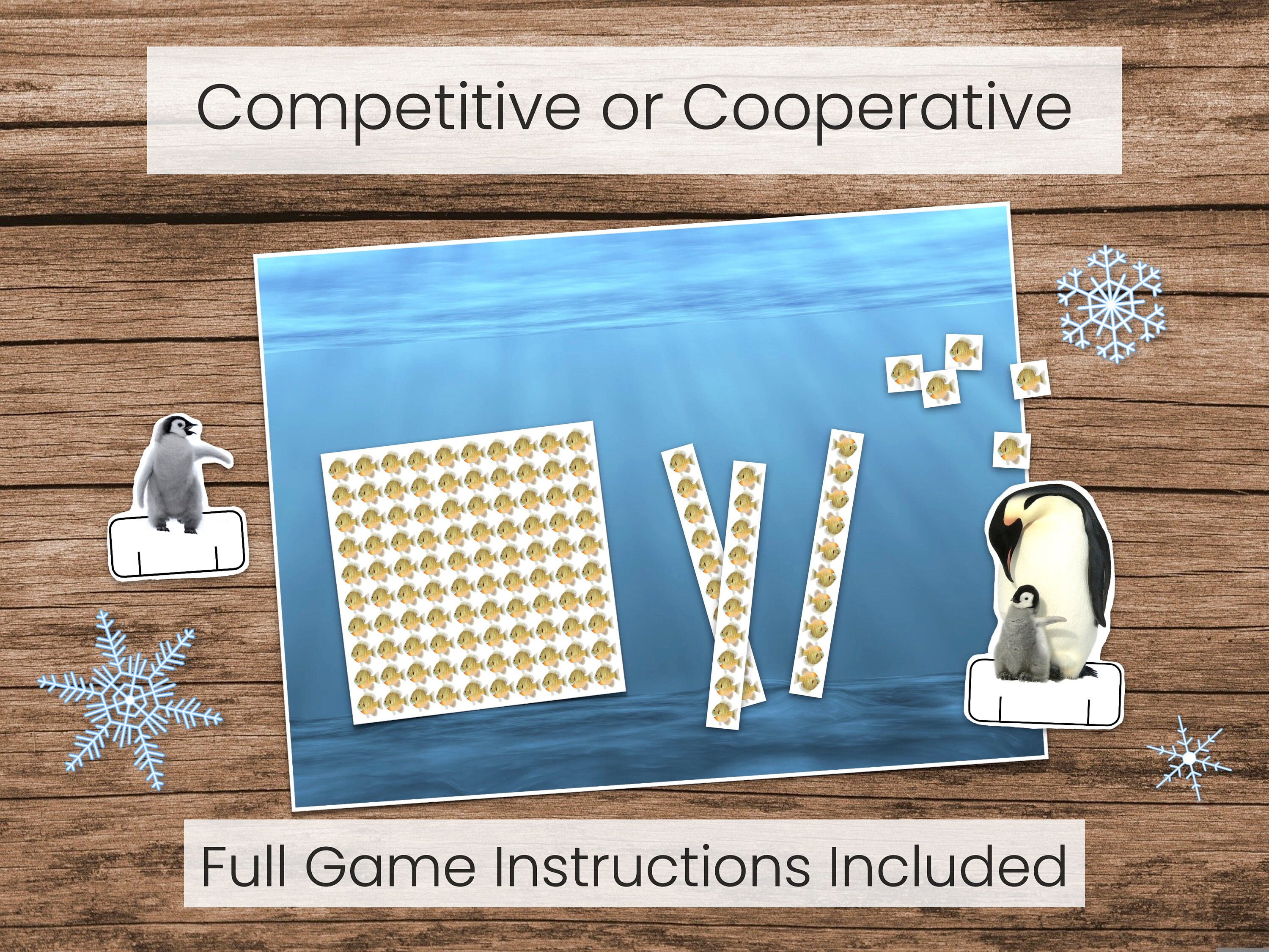 Winter Penguin Math Game: Place Value and Decimal System Practice - Etsy