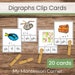 Digraphs CH, Qu, SH, TH Clip Cards montessori Green Series Language ...