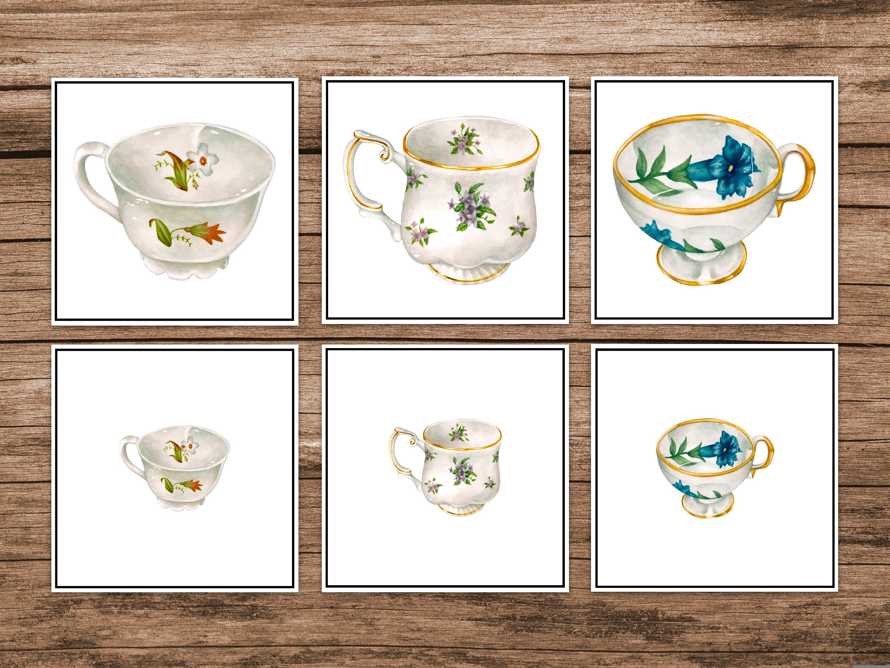 Tea Party Preschool Matching Cards and Memory Game Printable - Etsy