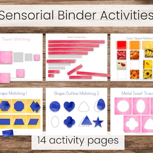 Montessori Shapes and Colors Busy Binder Activities (preschool Matching ...