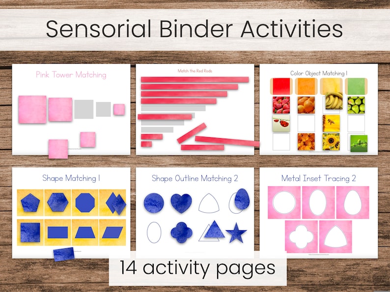 Montessori Shapes and Colors Busy Binder Activities preschool Matching ...