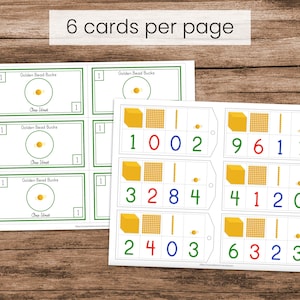 Golden Beads Task Cards and Play Store (A Montessori Math Extension ...