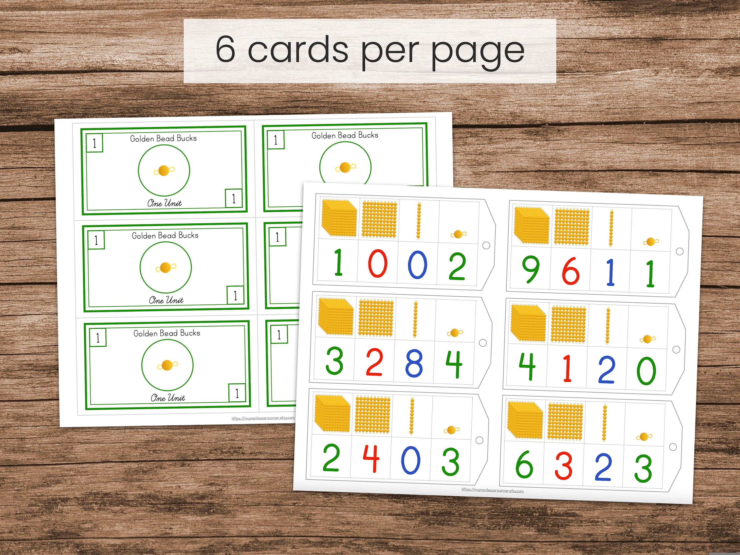Golden Beads Task Cards and Play Store (A Montessori Math Extension ...