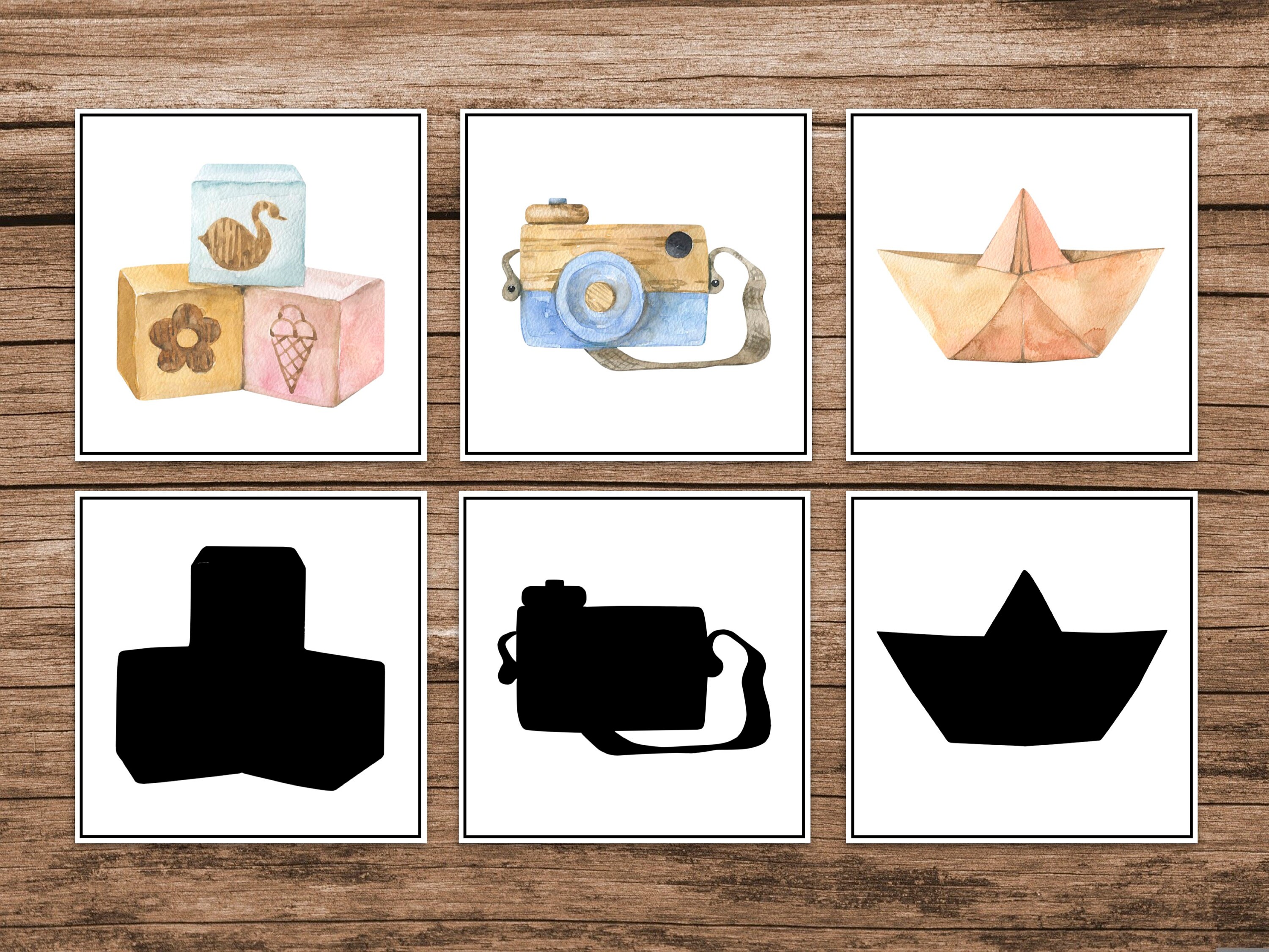 Montessori Toys Shadow Matching Cards Activity (preschool Printable) - Etsy