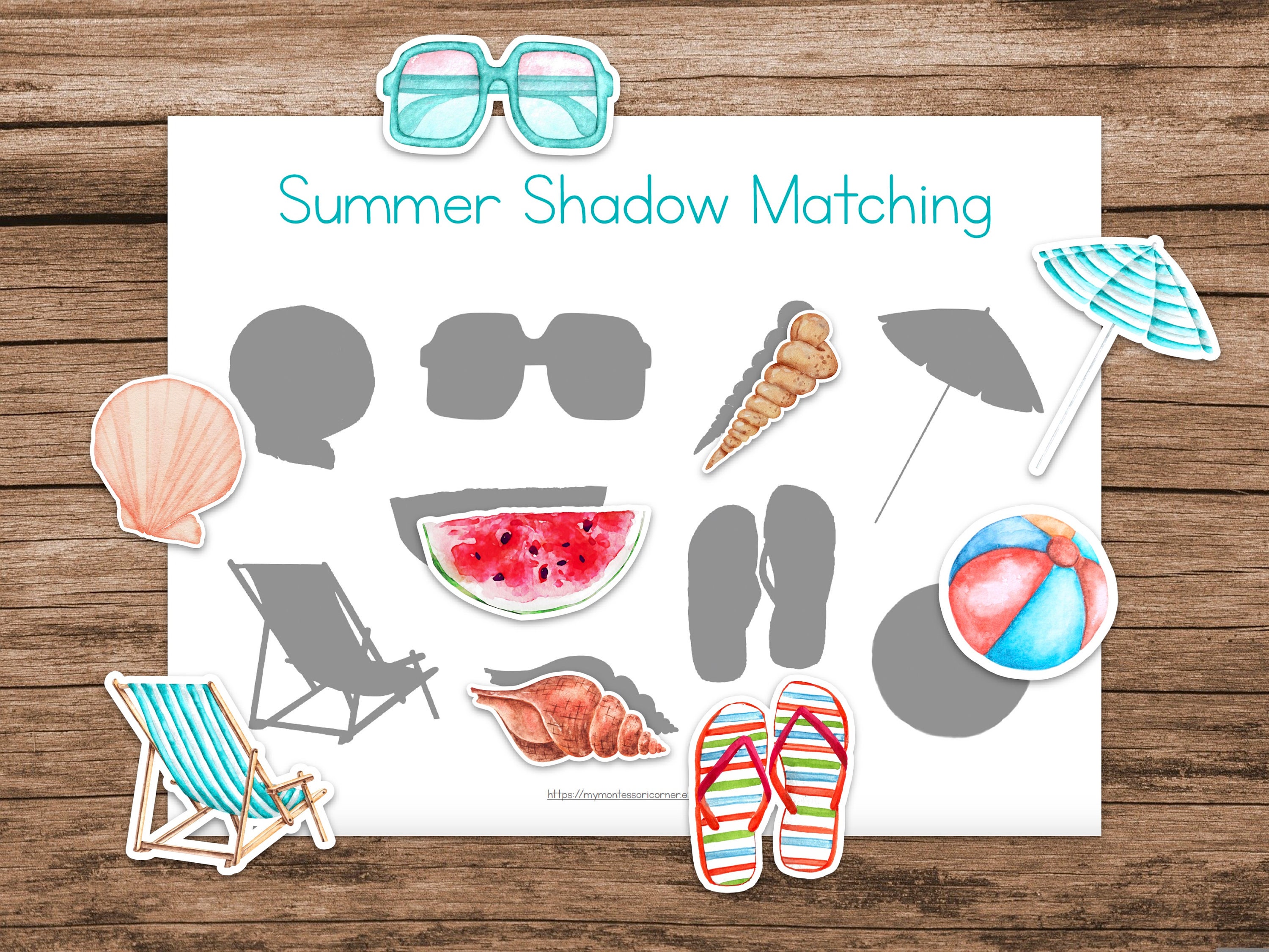 Summer Matching and Sorting Activities (montessori Preschool Binder ...