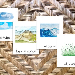 SPANISH Nature 3-part Cards: Montessori Preschool and Homeschool ...