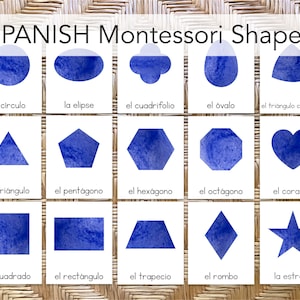 SPANISH 3-part Cards Basics Bundle: Shapes, Colors, Numbers, Nature ...
