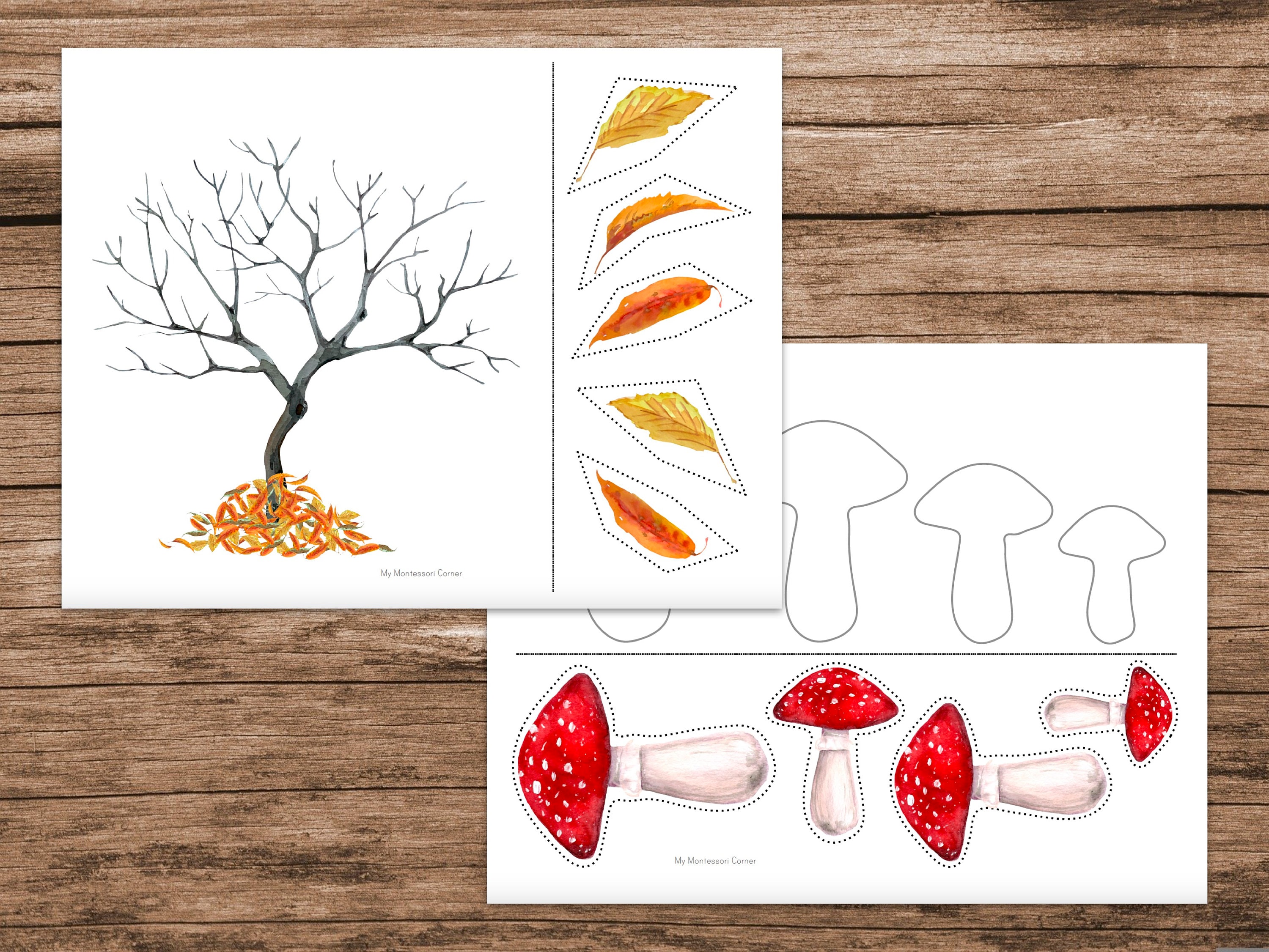 Fall Cut and Paste Activity Pack, Preschool Fine Motor Scissors ...