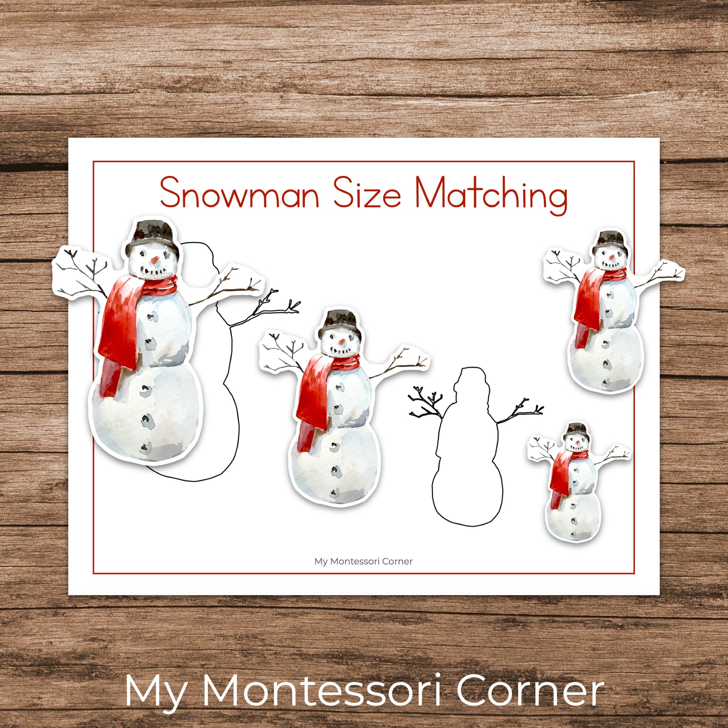 Winter Matching and Sorting Activities (montessori Preschool Binder ...