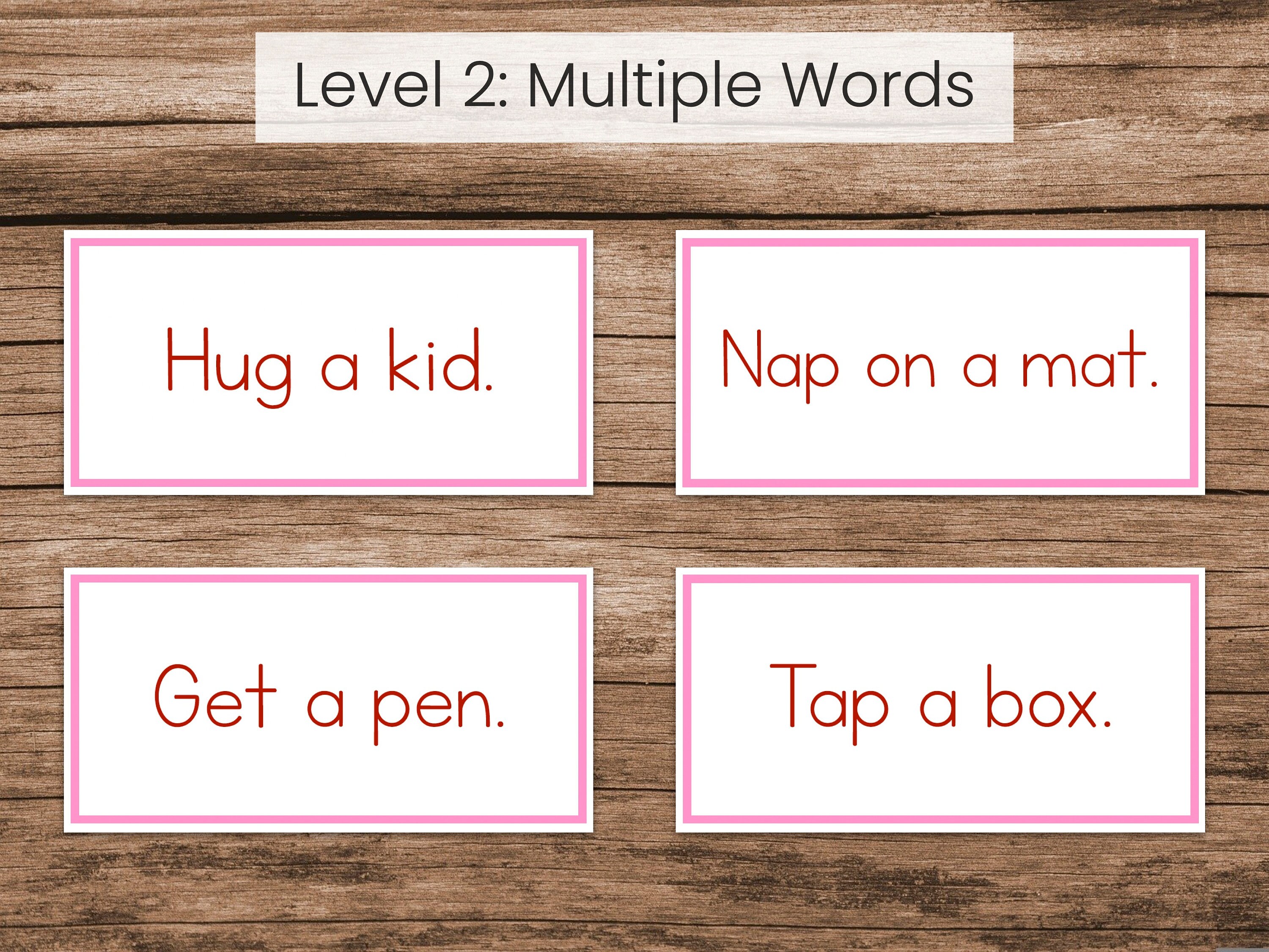 CVC Command Cards Reading Game (A Montessori Pink Series Printable) - Etsy